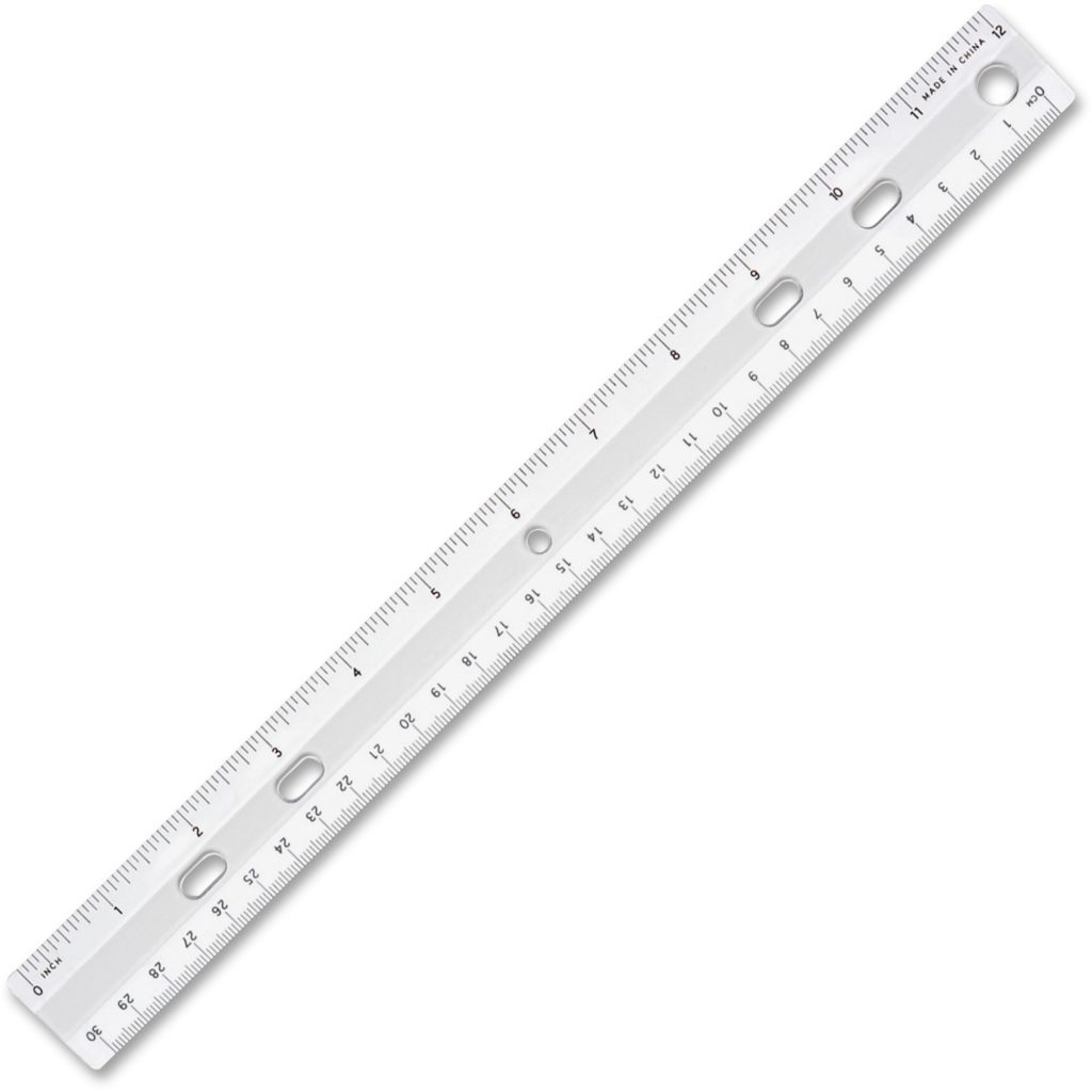 12" Clear Plastic Ruler - Ready-Set-Start